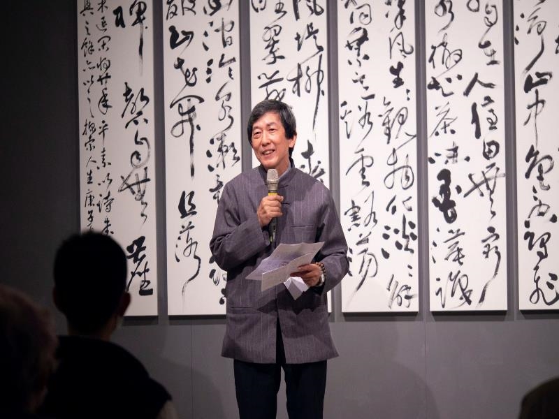 The artist Tsai Ming-tzann gave a speech